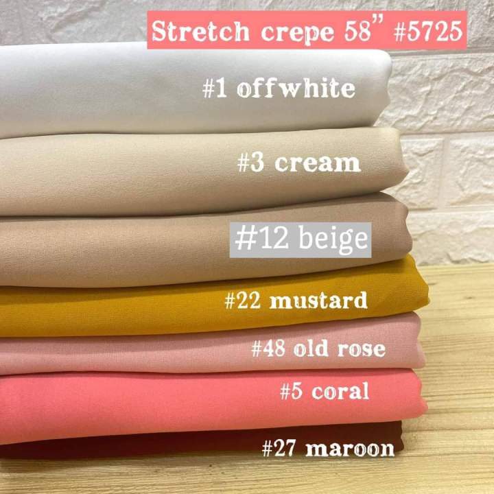 Stretch crepe 58"width (165/yard) | Lazada PH