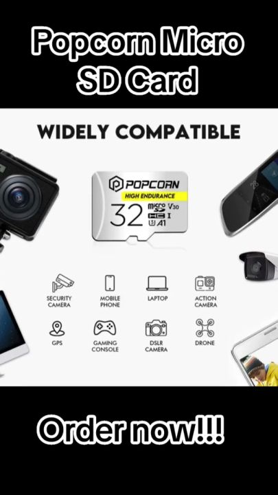 Popcorn 32GB Micro SD Card(Pack of 2), microSDHC UHS-I Flash Memory ...