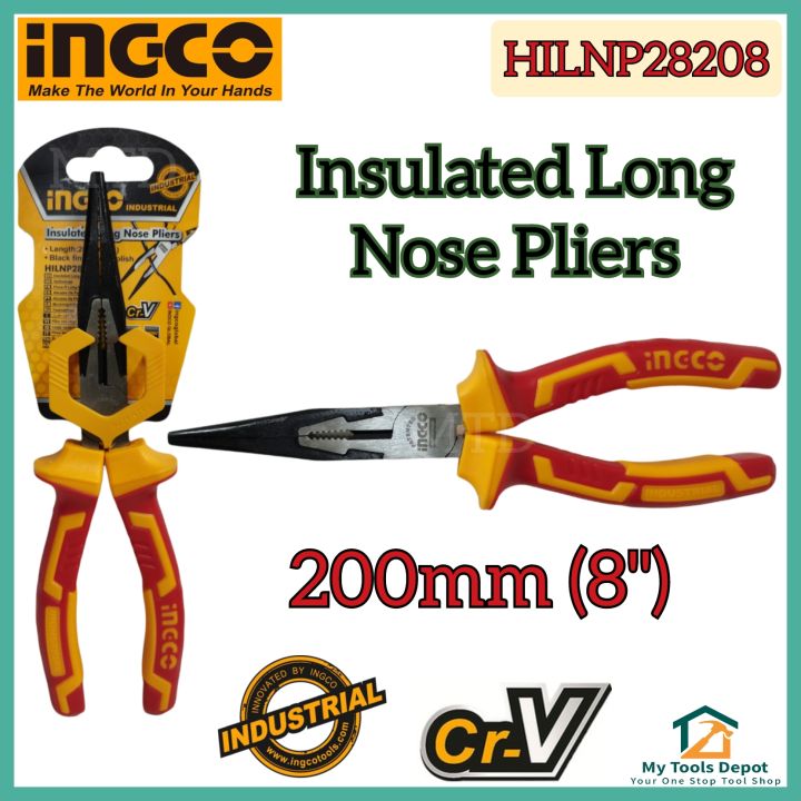 INGCO Insulated Long Nose Pliers 8" HILNP28208 | Lazada PH