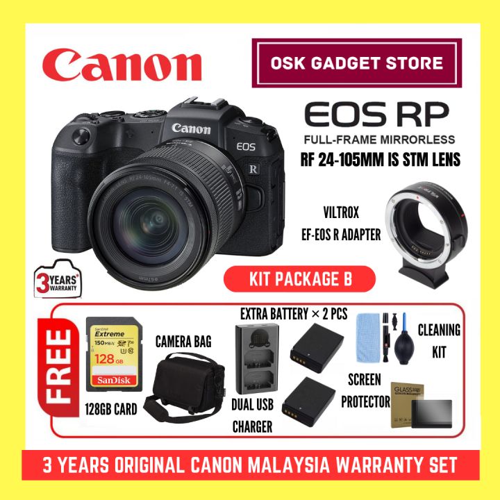 Canon EOS RP 26.2MP 4K UHD Full Frame Mirrorless Camera | Body / Kit RF ...