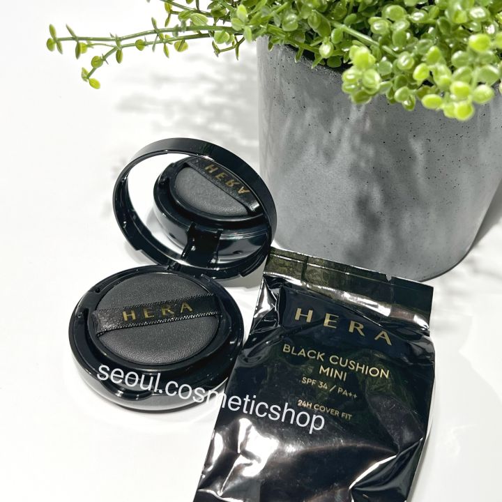 (ตลับมินิพร้อมกระจก exp2025-2026 : Cushion Mini No.21N1) HERA Black ...