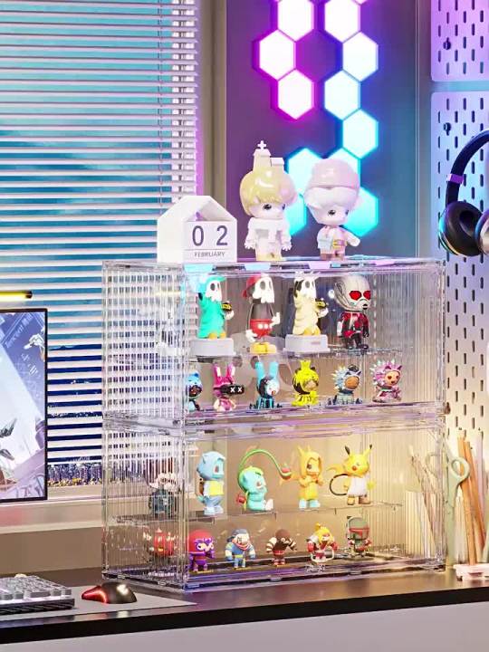 Transparent Display Box Popmart Display Case Acrylic Blind Box Display ...