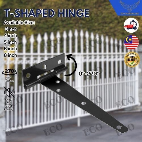 【Eco Hardware & Necessary】Black Heavy Duty T Hinges/T Door Hinges/T ...