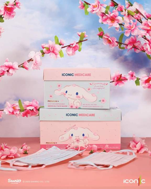 SAKURA CINNAMOROLL SANRIO SERIES (KID 4-12YRS /ADULT)4PLY MEDICAL FACE ...