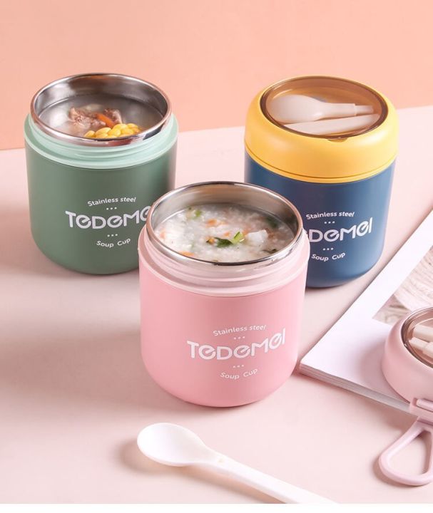 Portable Soup Cup Breakfast Cup Dengan Tutup Tahan Panas Anti Tumpah ...