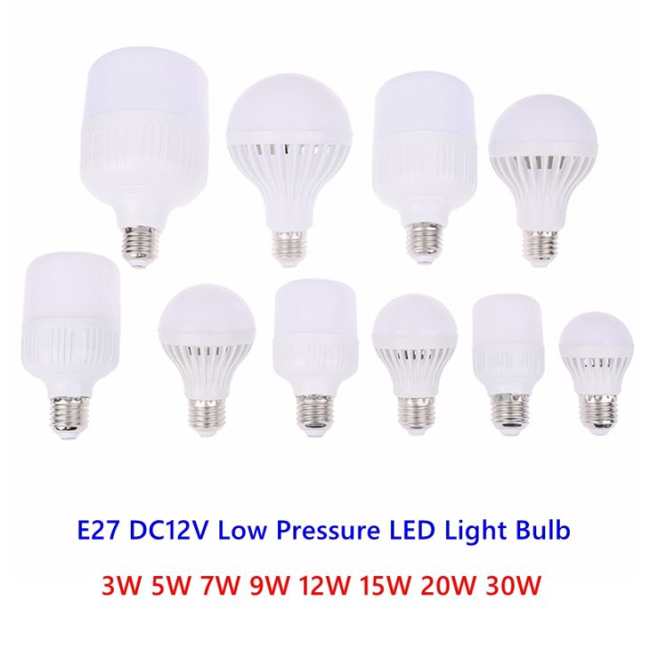 LED Bulb E27 Lamps DC 12V LED Light 3W 5W 7W 9W 12W 15W 20W 30W ...