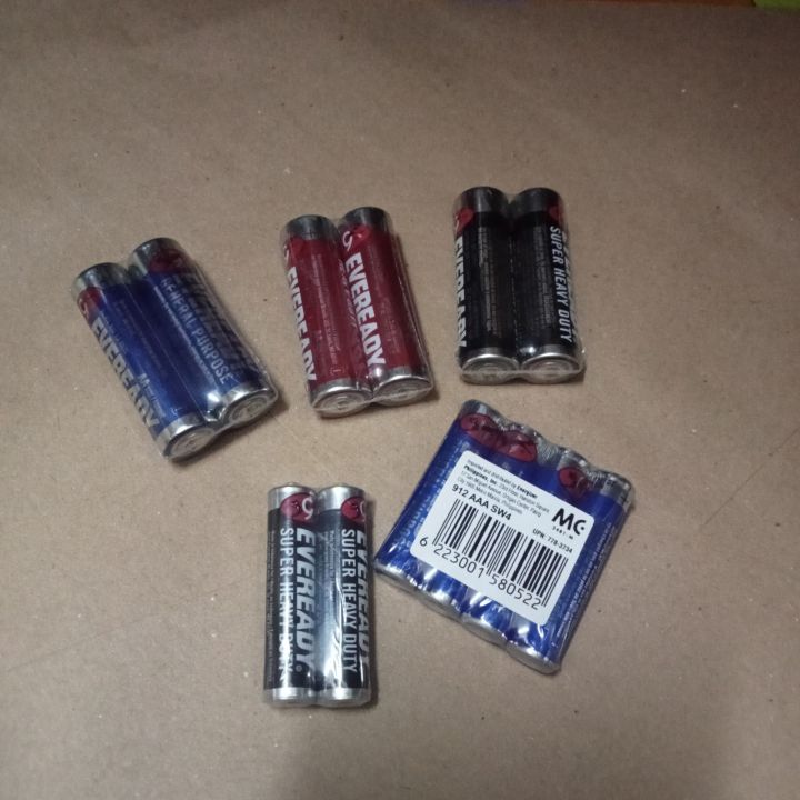 original Eveready battery 2 pcs set 2AA battery/3AAA black /4pcs set ...