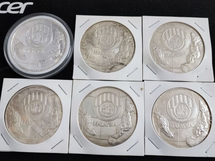 Malaysia Antique Silver Coin Collection - RM25 KWSP Ulang Tahun KE-25 ...