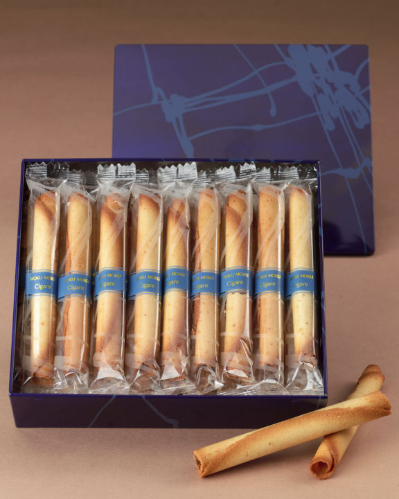 โปรดี มีจำกัด ขนมญี่ปุ่น YOKU MOKU Cigare (ヨックモック シガール) Yokumoku ขนมสนามบิน กล่องโลหะ คุกกี้ ขนม ...