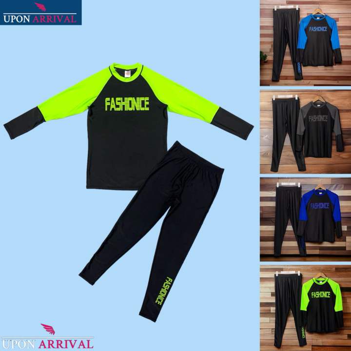 Men’s Longsleeve Rash Guard And Pants Terno Sun Protection Swimming ...