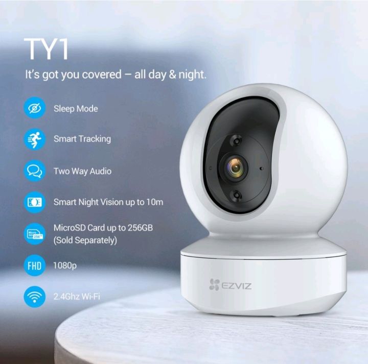 Ezviz TY1 2MP Smart Wifi Pan Tilt IP Camera Cctv Indoor FULL HD ...