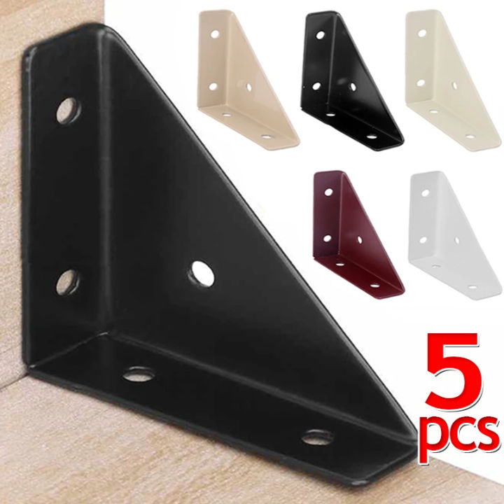5pcs Angle Corner Brackets Fasteners Heavy Protector Right Triangular
