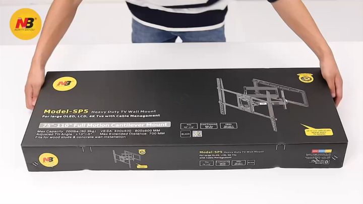 FANTASY E LIFE NB North Bayou SP5 Heavy Duty TV Wall Mount Double Arms ...