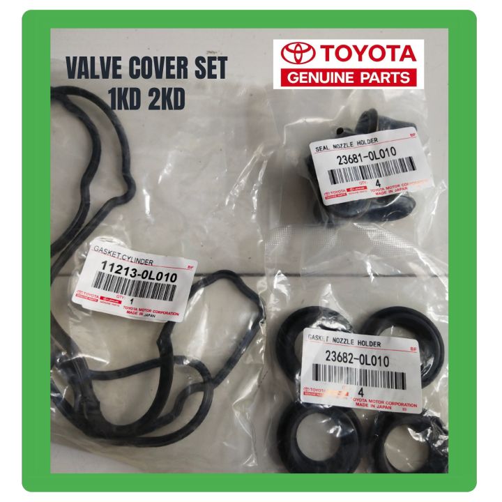 1KD 2KD VALVE COVER GASKET SET/NOZZLE SEAL BIG/NOZZLE SEAL SMALL FOR TOYOTA FORTUNER/INNOVA/HI ...