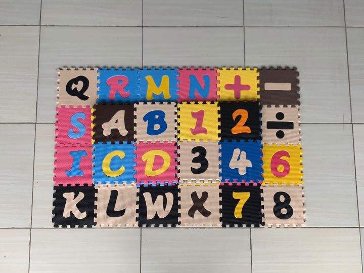Matras Puzzle 15x15x1 isi 40 pcs /alas kaki/karpet/tikar/playmat/mainan ...