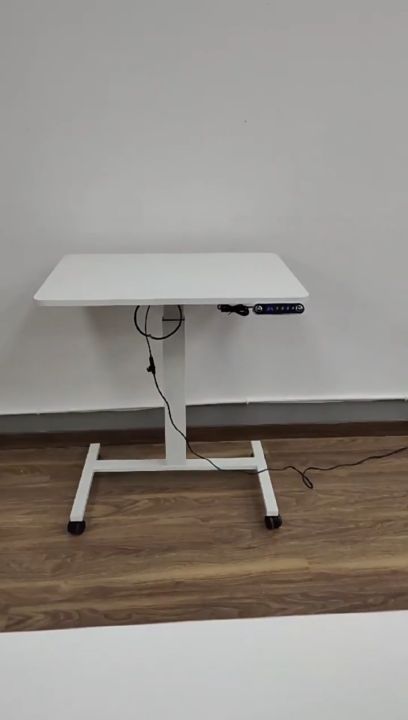 Electric Lifting Desk Up-down Standing Moving PC Desk White Study ...