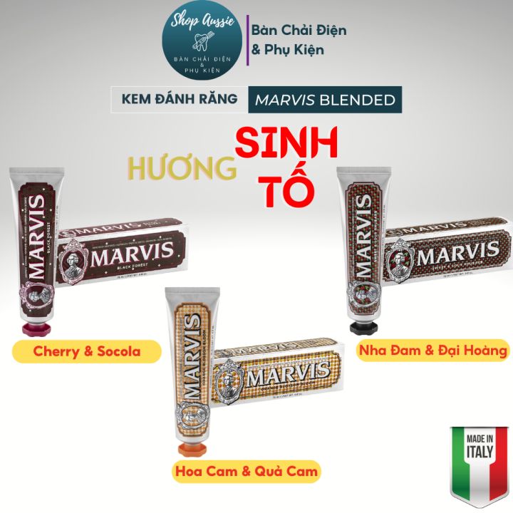 Kem Đánh Răng Ý Marvis Blended Collection 75ml - 3 Mùi Vị Trái Cây Hoà ...
