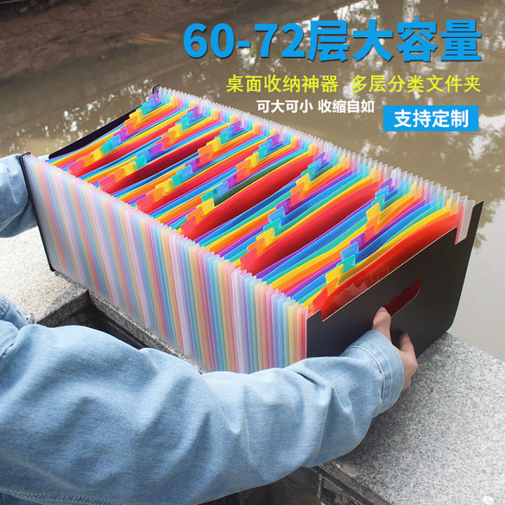 Desktop Organizer Artifact Vertical A4 Folder Hand Multi-Layer File ...