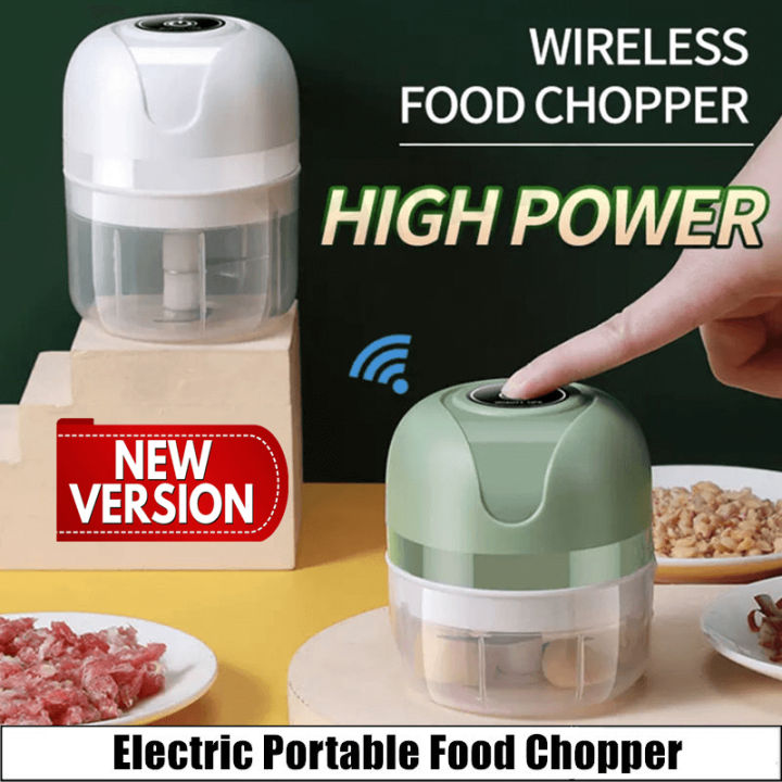 Mini Electric Food Chopper Multifunctional 250mL large capacity cup ...