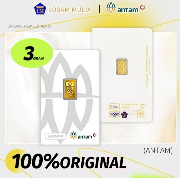 Logam Mulia 3 Gram Emas Antam LM LOGAM MULIA ANTAM 3 GRAM CERTIEYE 2025 ...