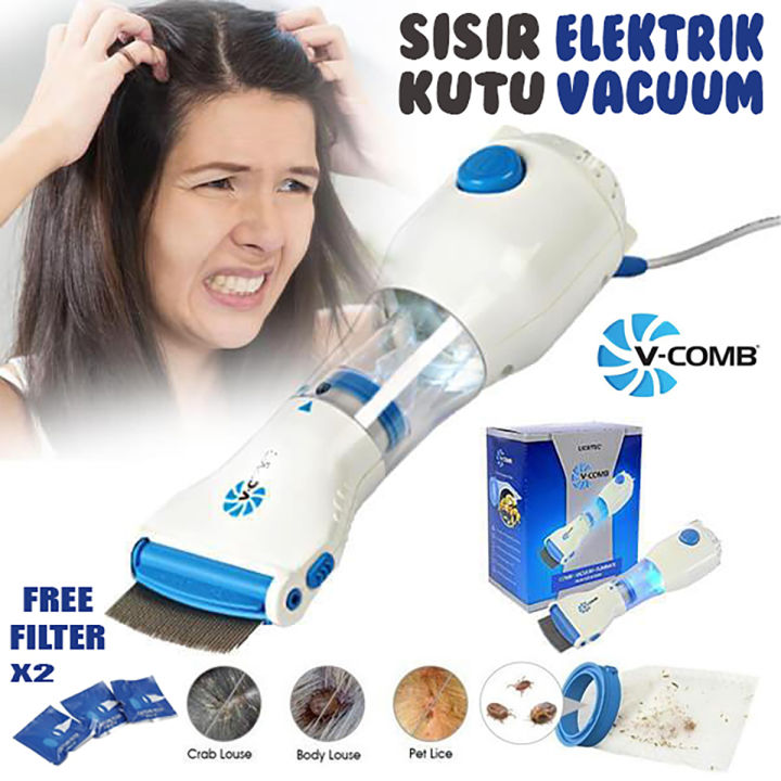 Sisir Kutu Rambut Telurnya Elektrik Vacum Pembersih Ketombe | Lazada ...