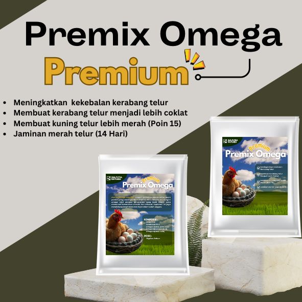 Premix Omega Premium, meningkatkan kualitas telur, mendukung kesehatan ...