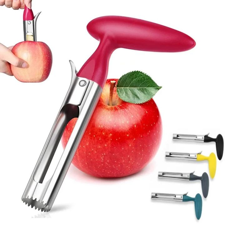 1Pc Premium Apple Corer Stainless Steel Apple Pears Core Remover Tool Fruit Cutter Seeder Slicer ...