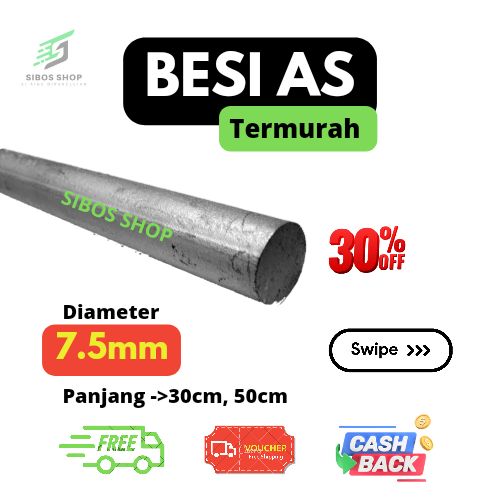 Besi As Diameter 7.5 mm panjang 25cm sampai 100cm | Lazada Indonesia