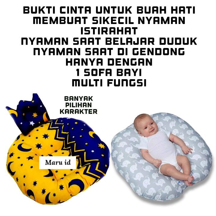 sofa bayi jumbo tebal untuk belajar duduk dan tidur bayi baru lahir ...