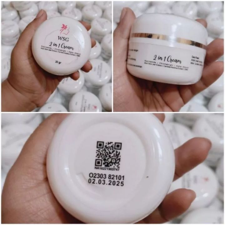 WHITE SKIN GLOW 2IN1 KEMASAN 30GRAM BPOM / KRIM WSG 2IN1 ORIGINAL 100% ...