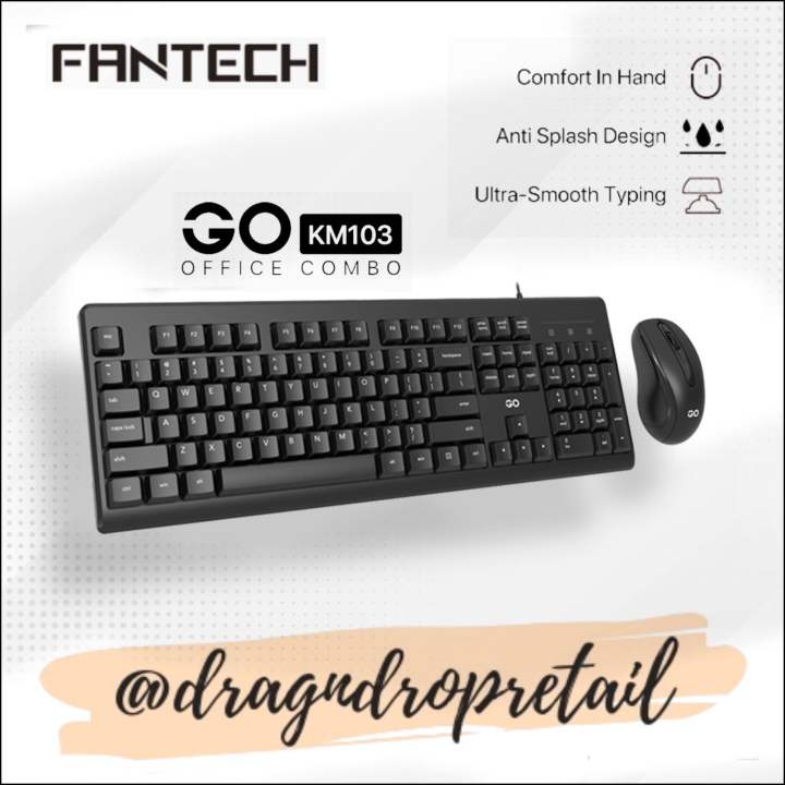 FANTECH GO KM103 Wired Office Combo Keyboard and Mouse Desktop Set ...
