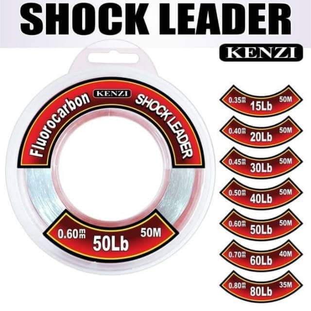 Shock Leader Kenzi Fluorocarbon 20LB-150LB Sea Fishing Lines jigging ...