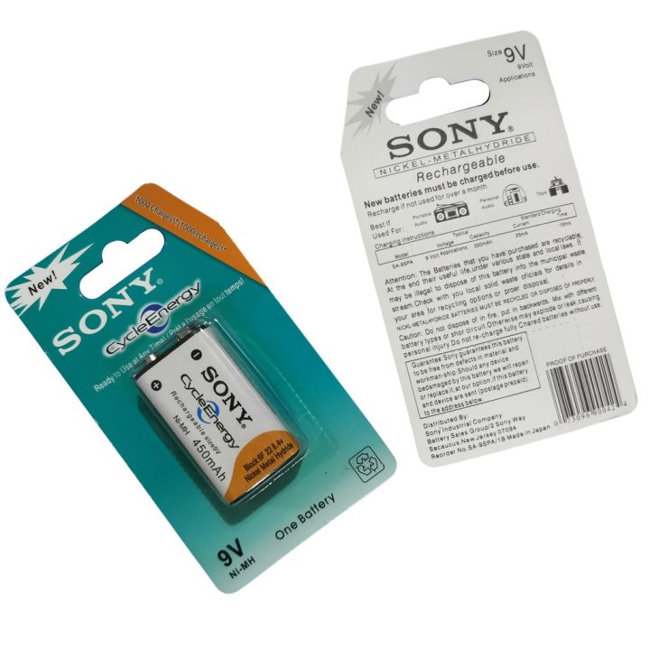 SONY 9V Rechargeable Battery 450mAh | Lazada PH