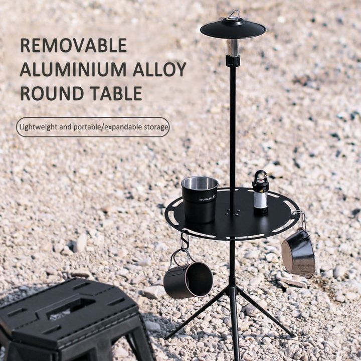 Outdoor Picnic Folding Table Aluminum Alloy Round Camping Table ...