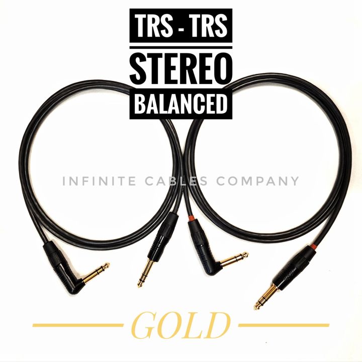 TRS Balanced Cable PAIR - CANARE REAN NEUTRIK CONNECTOR 1/4 TRS stereo ...
