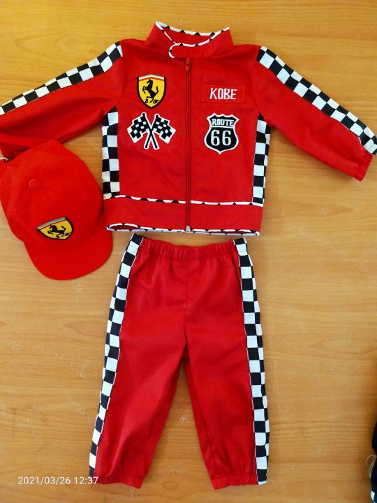 Customized ferrari Racing Costume for kids birthday | Lazada PH