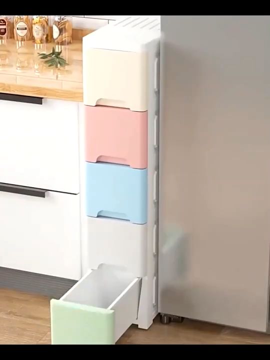 Slim Drawer Cabinet 15/25cm Wide Gap Storage Cabinet Kitchen Cabinet ...