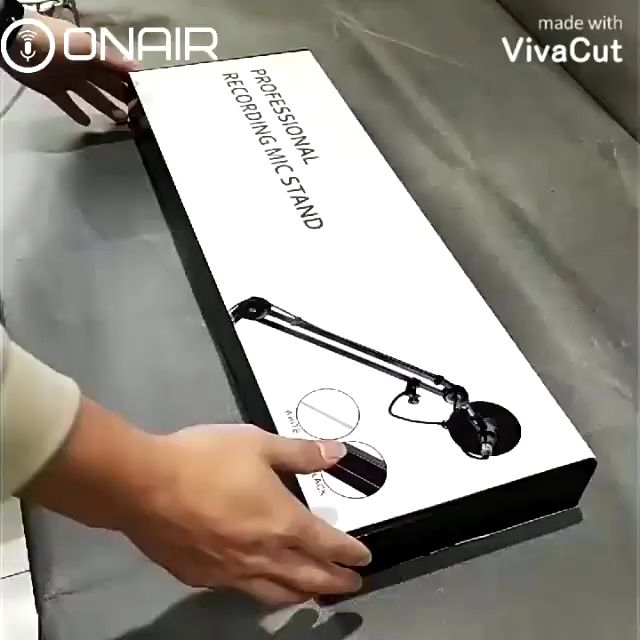 Heavy Duty Microphone Stand Adjustable Suspension Mic Boom Arm Built-in ...