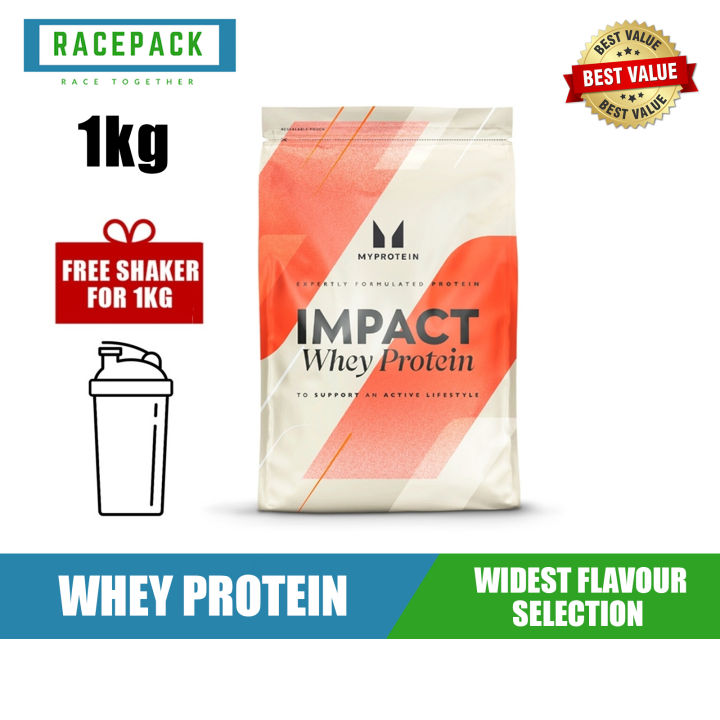 (Free Shaker & Creatine Sachets) MyProtein Impact Whey Protein 1kg ...