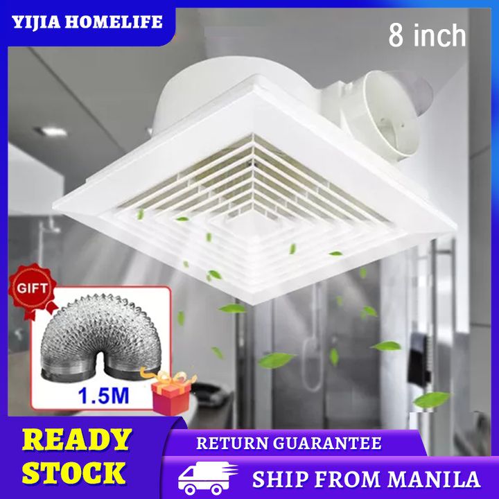 【Ready Stock】6/8/9/10/12 Inch Suspended Ceiling Exhaust Fan Free 1.5M ...
