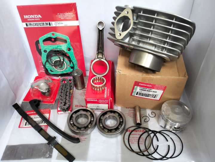 PAKET KOMPLIT 7 BARANG BLOK SEHER KIT + STANG SEHER KIT + TENSIONER HONDA MEGAPRO OLD MEGAPRO ...