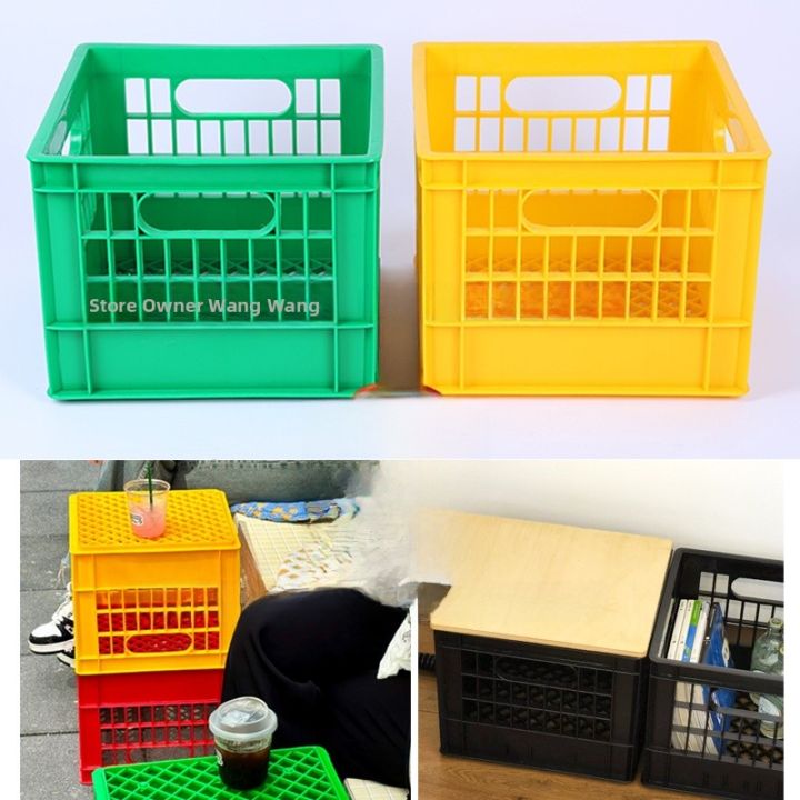 Industrial Style Plastic Milk Carton Storage Box Egg Basket Bicycle ...