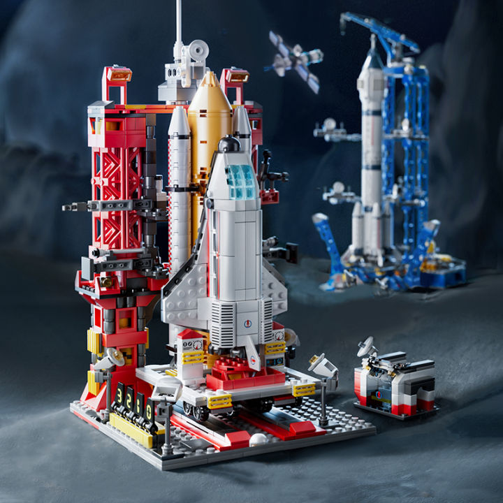 ToylinX Launch Center Lunar Lander Model Building Blocks Spaceship ...