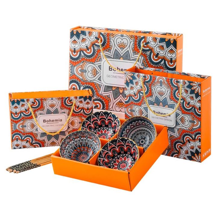 Bohemian Ceramic Rice Bowl Gift Set Mangkuk | Lazada