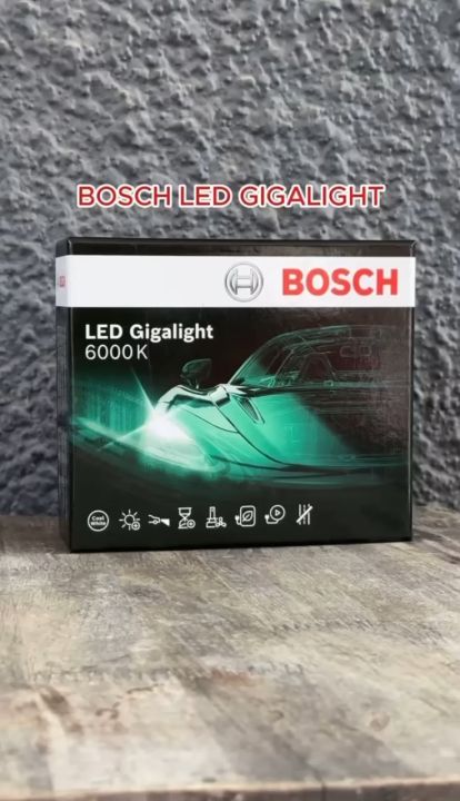 Bosch LED Gigalight 6000K 12V Automotive Light H4 H7 H8 H11 H16 Halogen ...