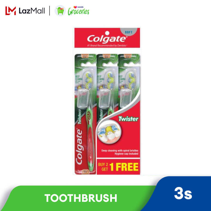 Colgate Twister Toothbrush Valuepack 3s (Soft) | Lazada