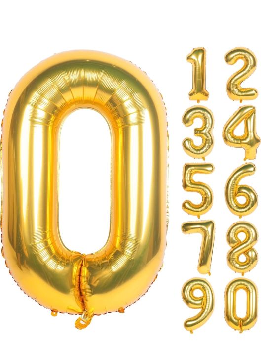 32 Inch Gold Digit Foil Balloon Number | Lazada PH