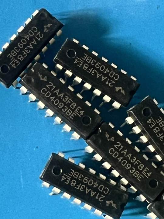 CD4093 CD4093BE CMOS QUAD 2-INPUT NAND SCHMITT TRIGGERS | Lazada.co.th