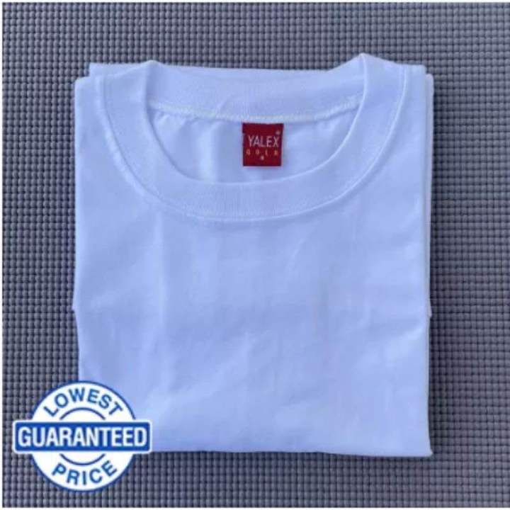 T-shirt White Makapal Ang tela y-a-l-e-x | Lazada PH