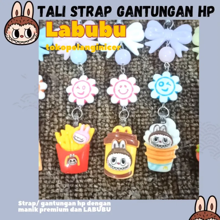Labubu Strap Hp Macaron Pita- Tali Hp Strap Gantungan Hp Labubu Macaron ...